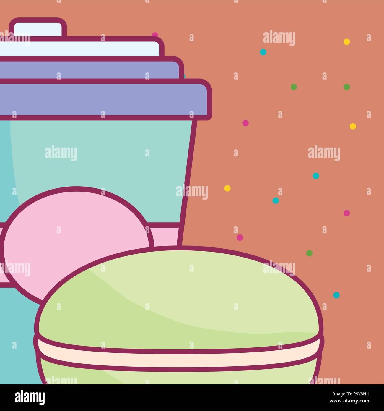 plastic cup container with candy vector illustration design Stock ...