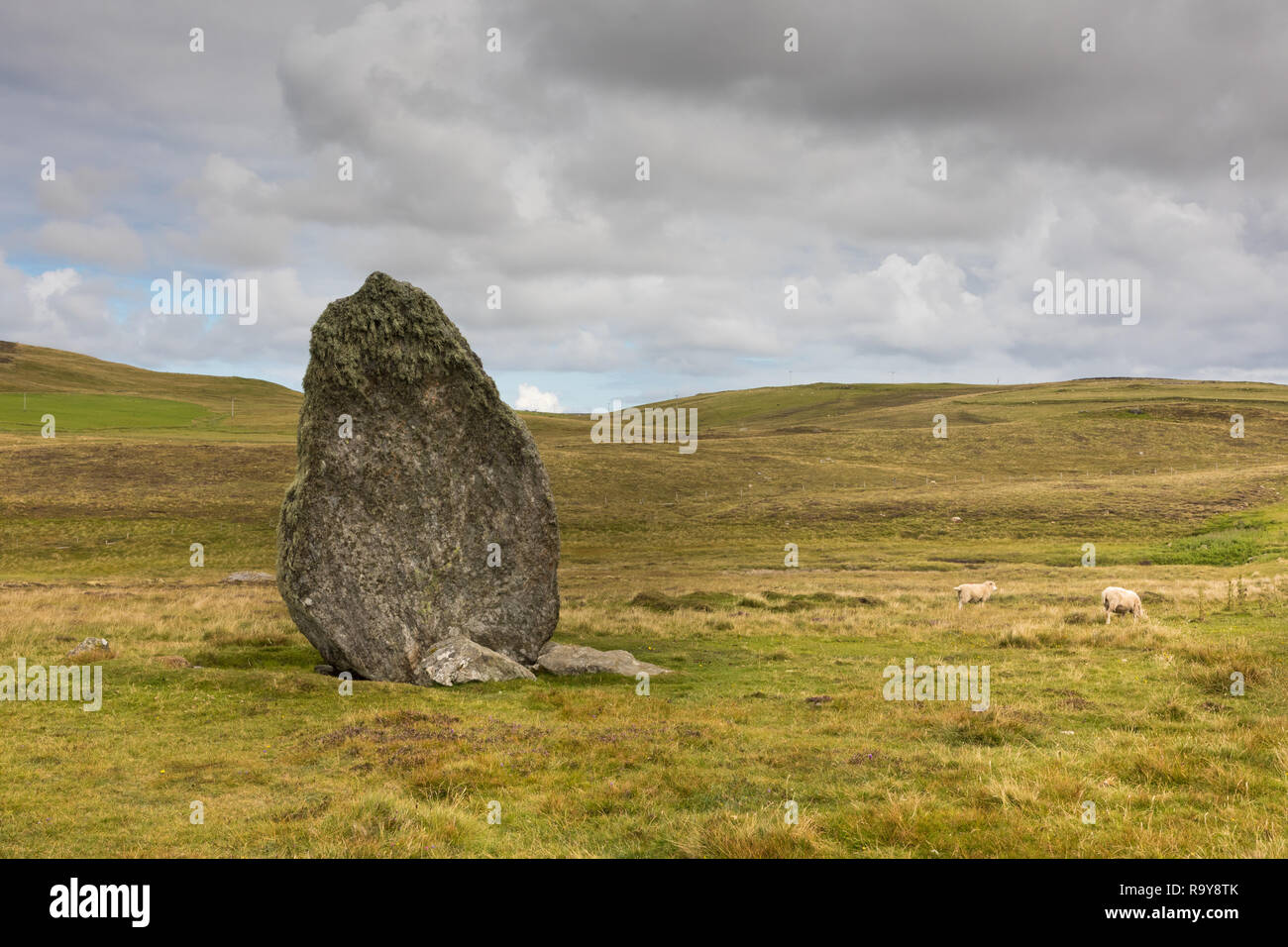 Bordastubble, Standing Stone, Unst, Shetland Stock Photo - Alamy