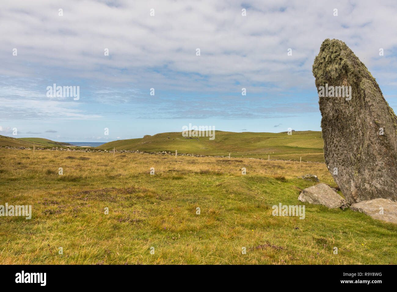 Bordastubble, Standing Stone, Unst, Shetland Stock Photo - Alamy