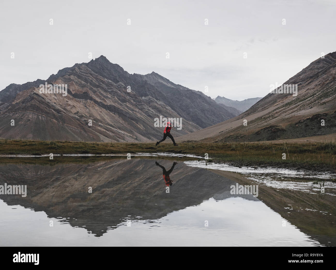 Man jumping into lake hi-res stock photography and images - Alamy