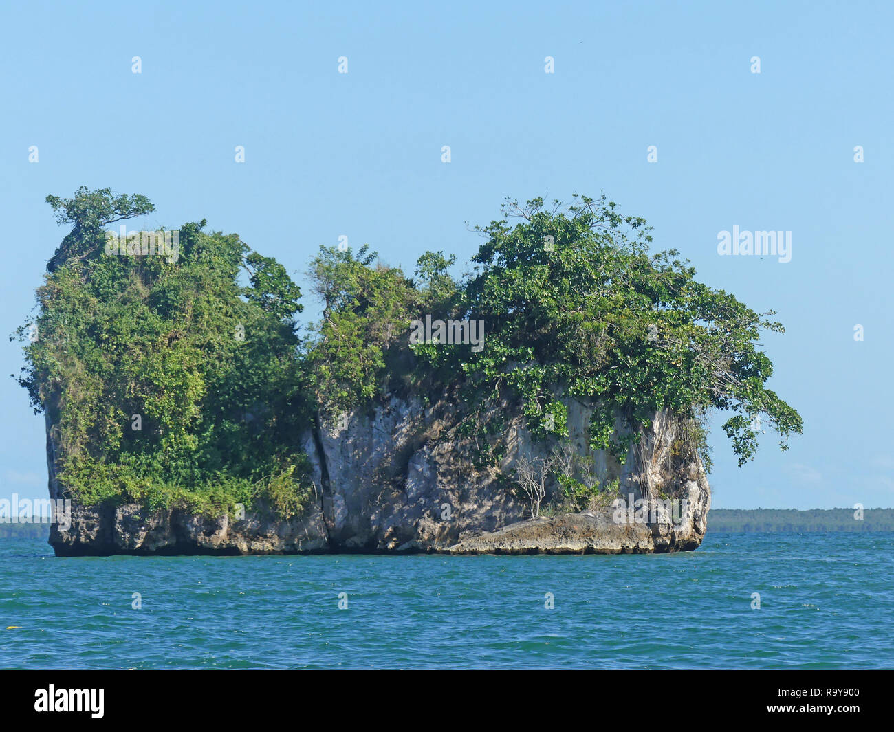 LOS HAITISES NATIONAL PARK, Dominican Republic. Isolated limestone ...