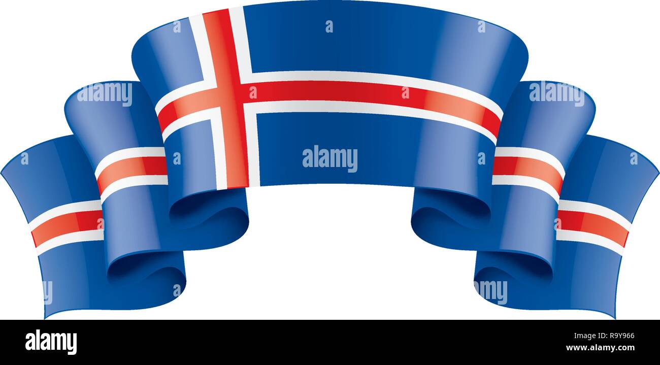 Iceland flag, vector illustration on a white background Stock Vector ...