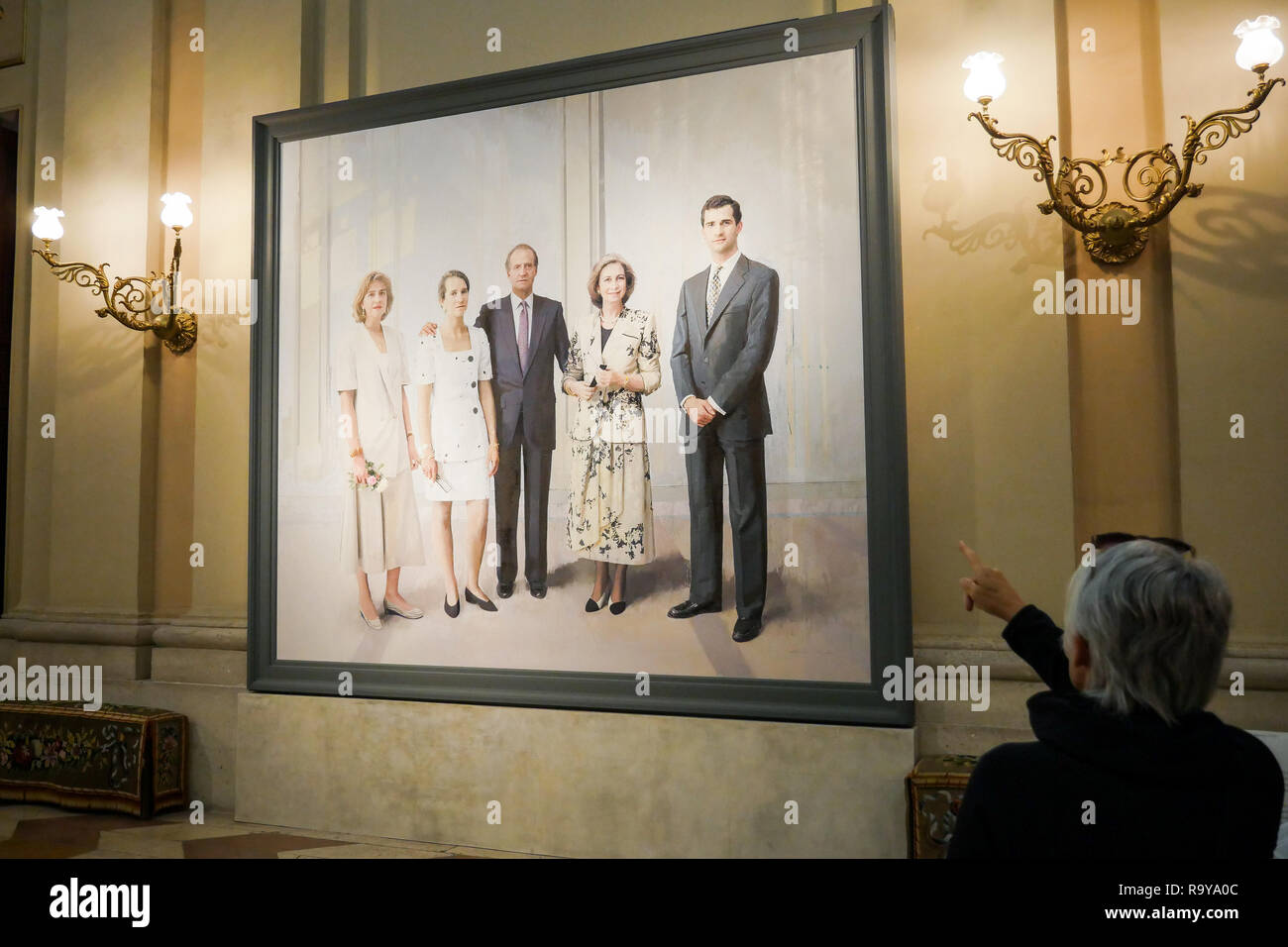 Spanish Royal family, Royal Palace - Palazo Real, Madrid, Spain Stock ...