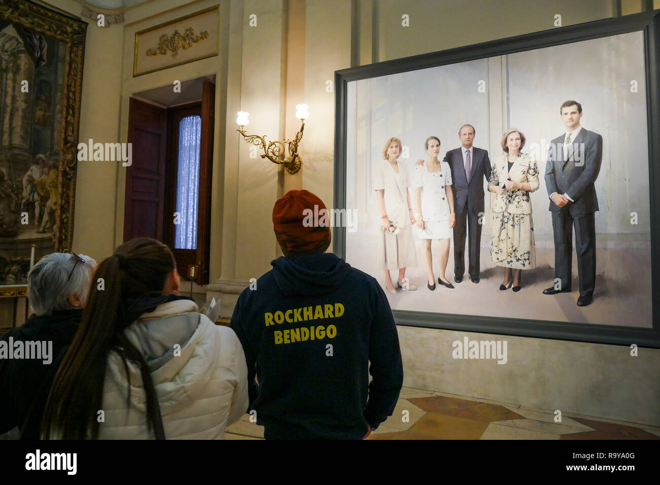 Spanish Royal family, Royal Palace - Palazo Real, Madrid, Spain Stock ...