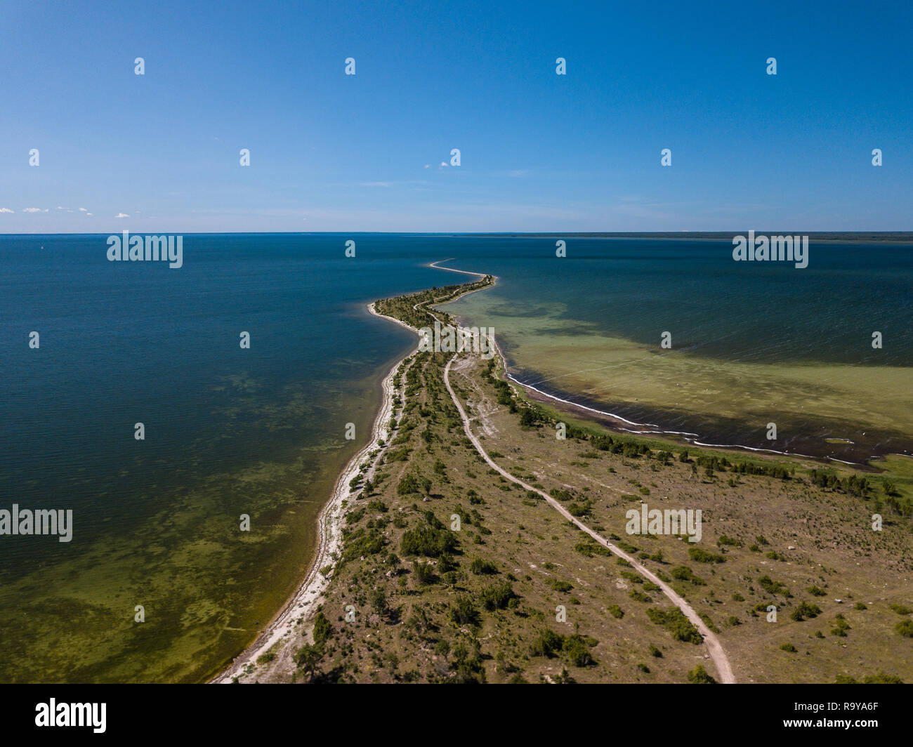 Spit of Hiiumaa island in Estonia. Baltic sea Stock Photo - Alamy