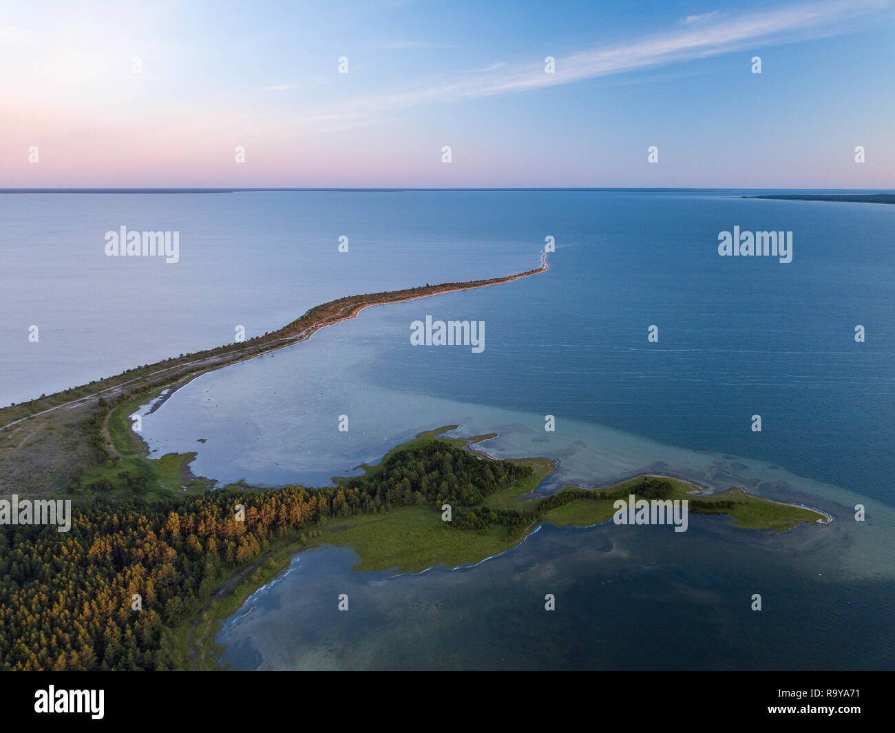 Spit of Hiiumaa island in Estonia. Baltic sea Stock Photo - Alamy