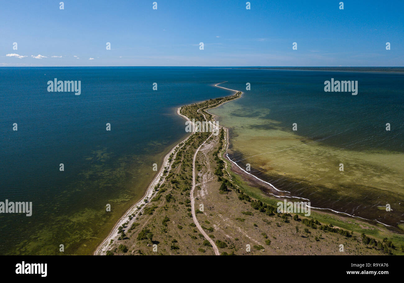 Spit of Hiiumaa island in Estonia. Baltic sea Stock Photo - Alamy