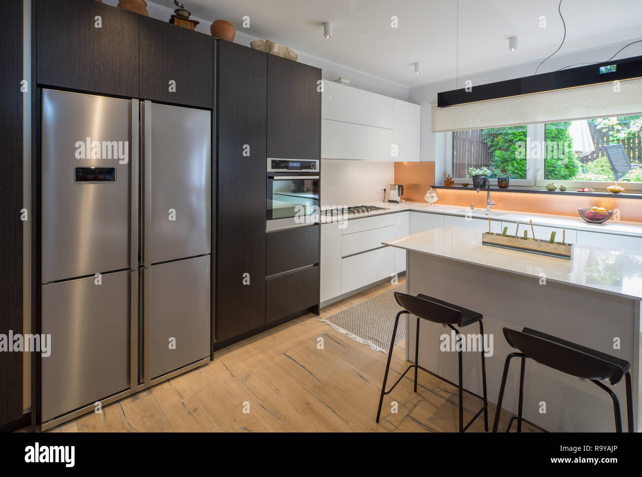 Kitchen in the house. Modern interior. Domestic things Stock Photo - Alamy