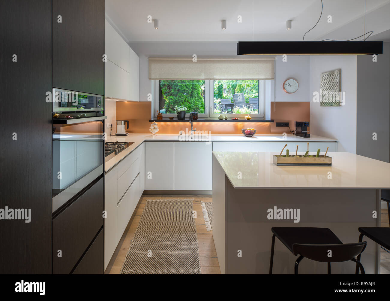 Kitchen in the house. Modern interior. Domestic things Stock Photo - Alamy