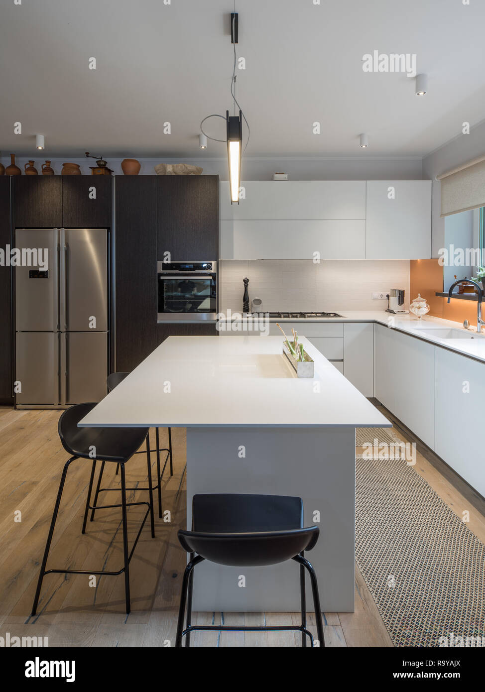 Kitchen in the house. Modern interior. Domestic things Stock Photo - Alamy