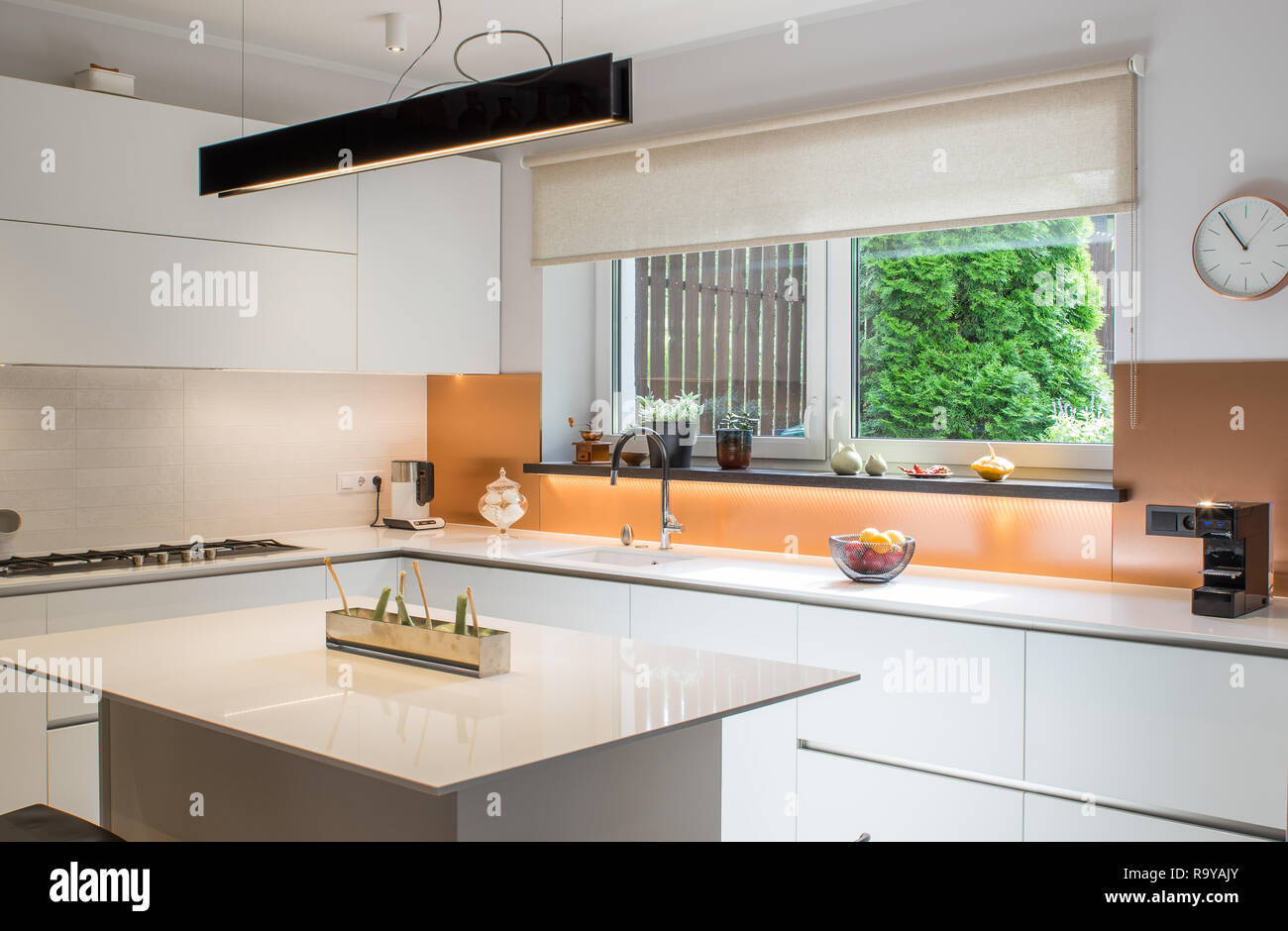 Kitchen in the house. Modern interior. Domestic things Stock Photo - Alamy