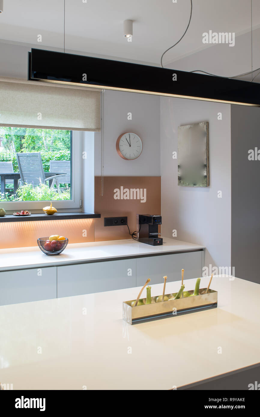 Kitchen in the house. Modern interior. Domestic things Stock Photo - Alamy