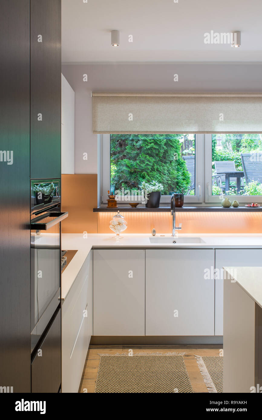 Kitchen in the house. Modern interior. Domestic things Stock Photo - Alamy