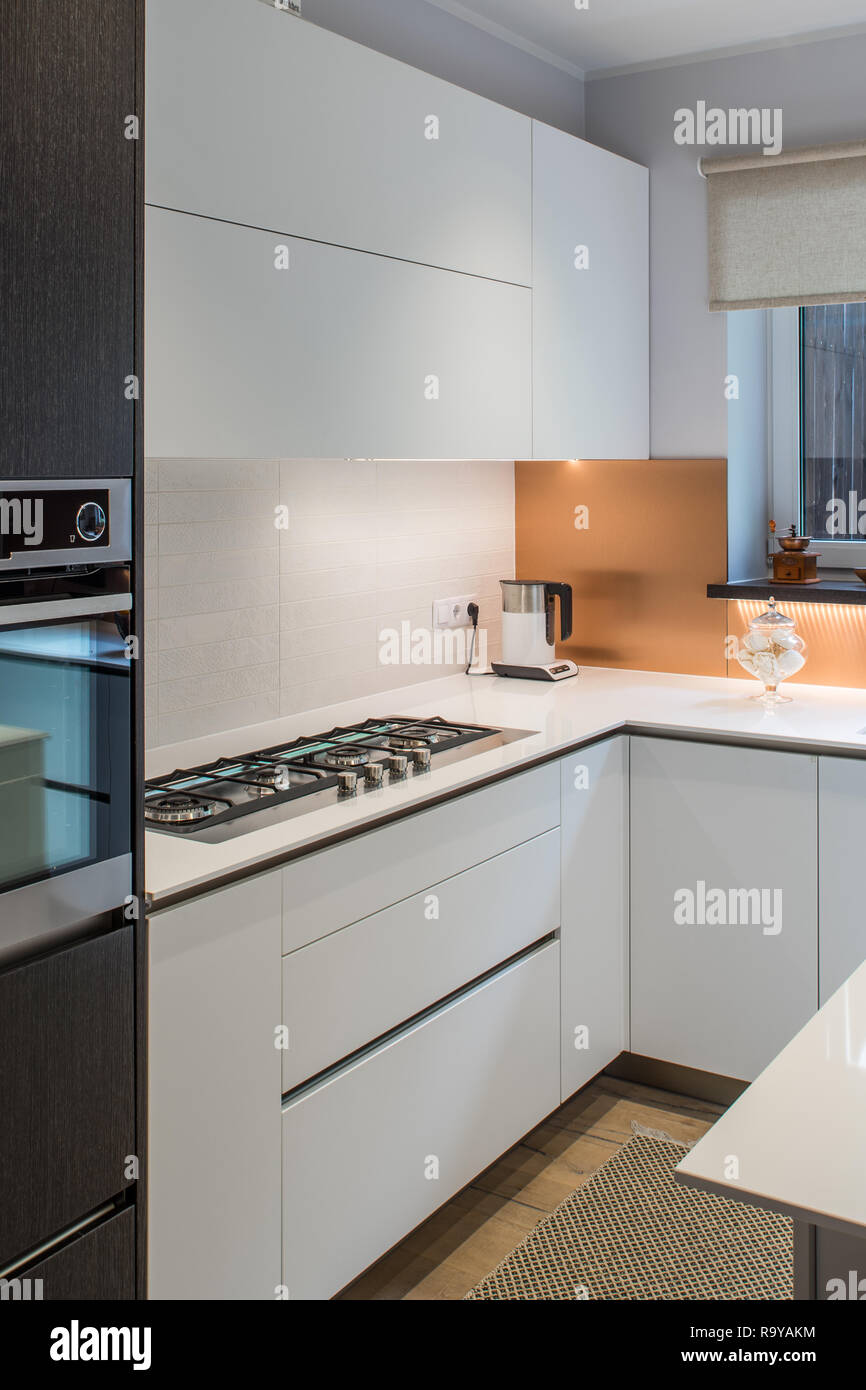 Kitchen in the house. Modern interior. Domestic things Stock Photo - Alamy