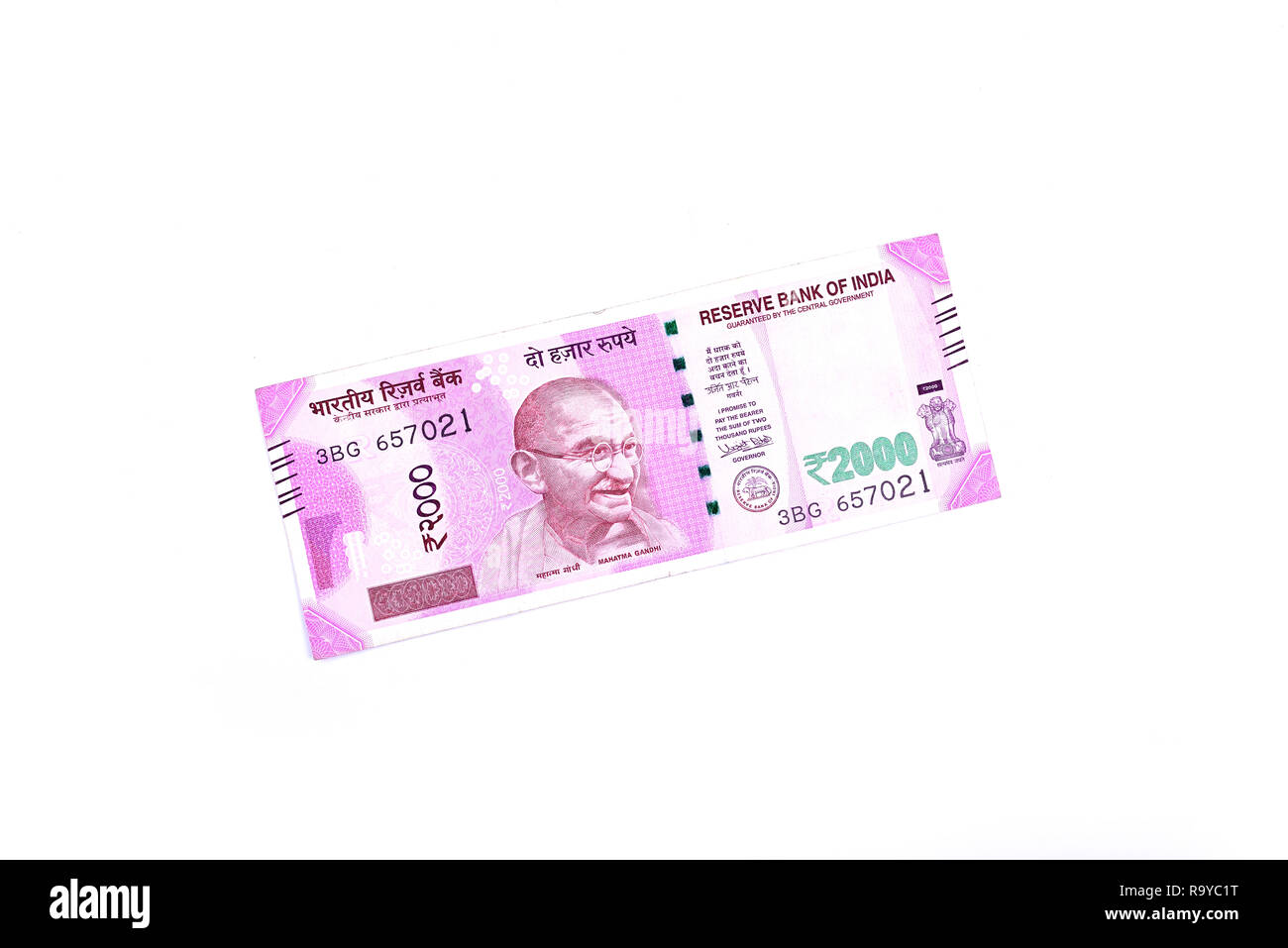 Indian 2000 Rupees isolated on white background Stock Photo - Alamy