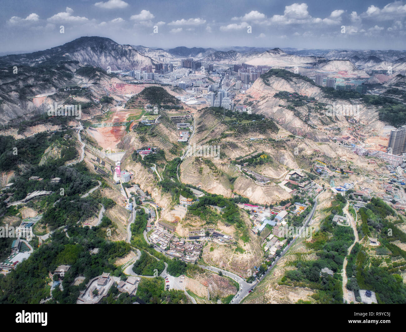 aerial photography of Lanzhou city Stock Photo - Alamy