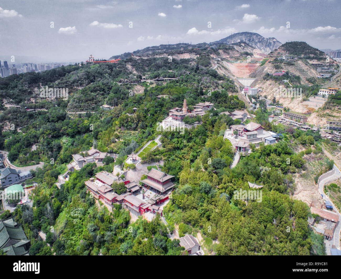 aerial photography of Lanzhou city Stock Photo - Alamy