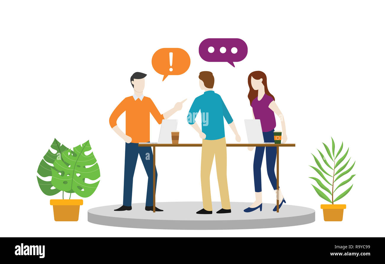 team office debate or argument about something with angry emotion or ...