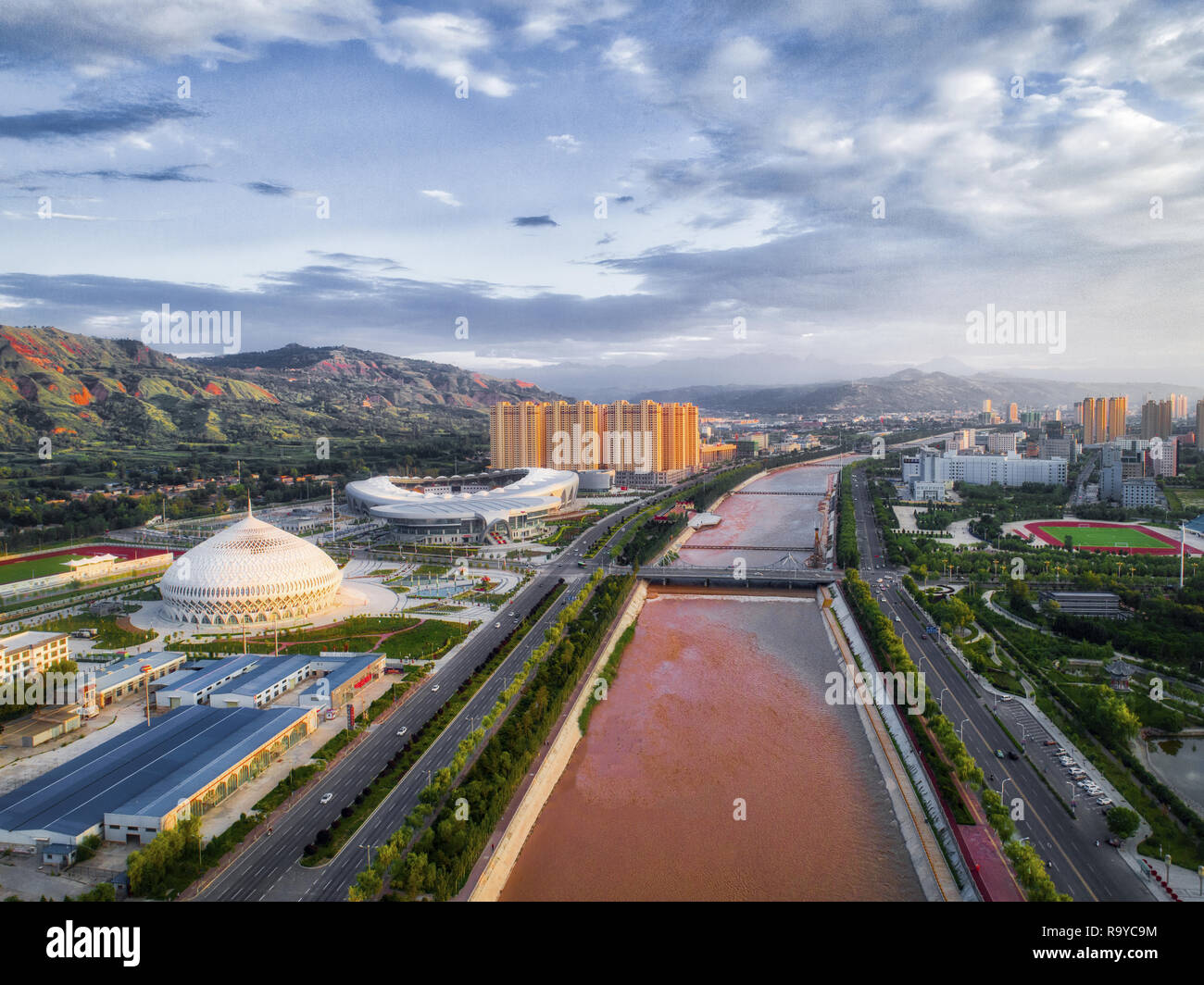 Aerial photography of linxia city hi-res stock photography and images ...