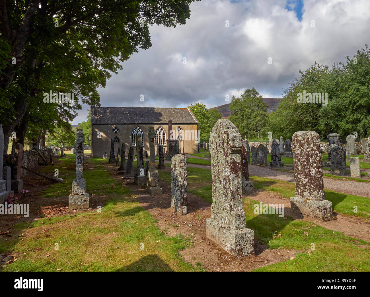 Lochlee parish church at invermark in the angus glens hi-res stock ...