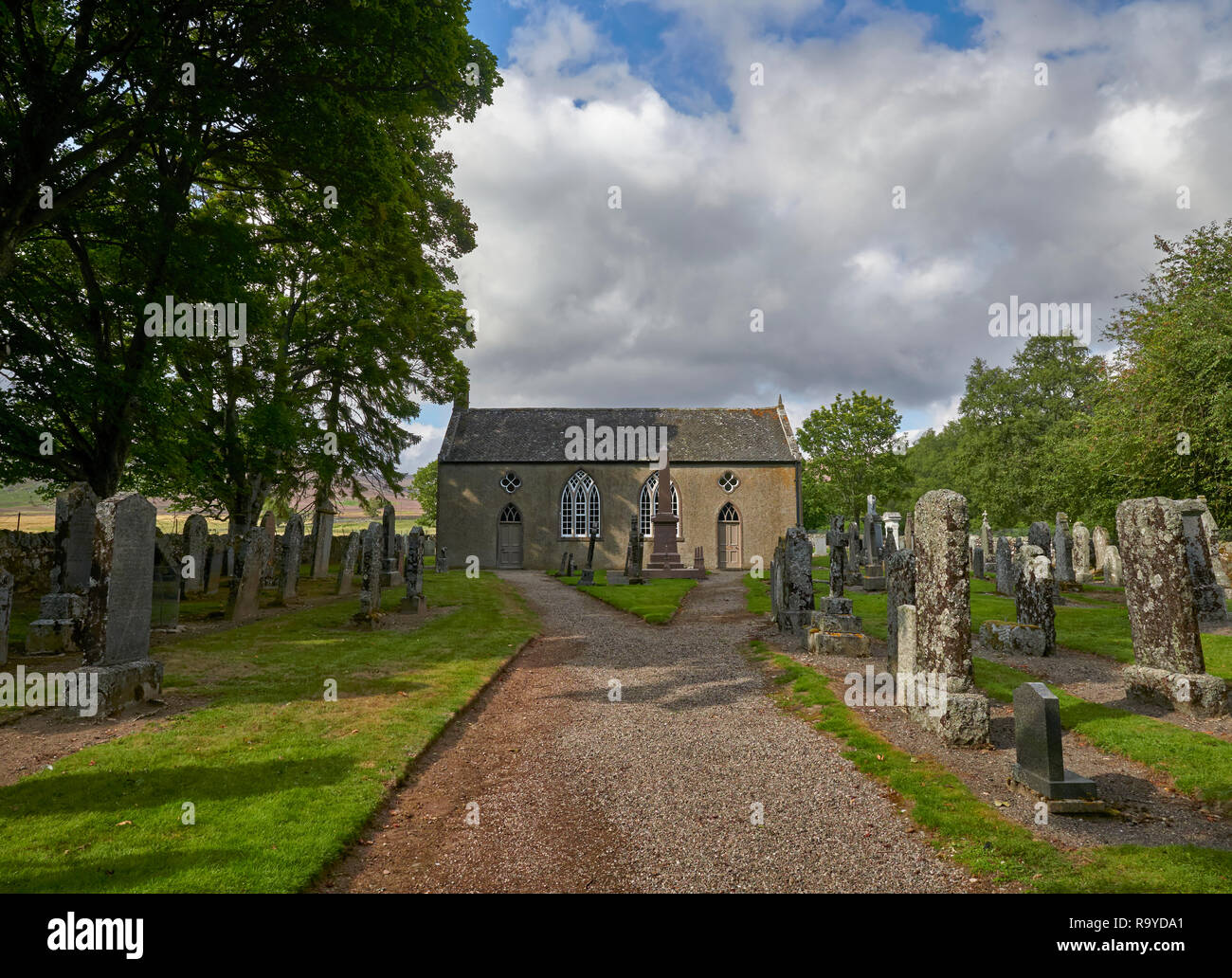 The Gravel path leading to Lochlee Parish Church at Invermark in the ...