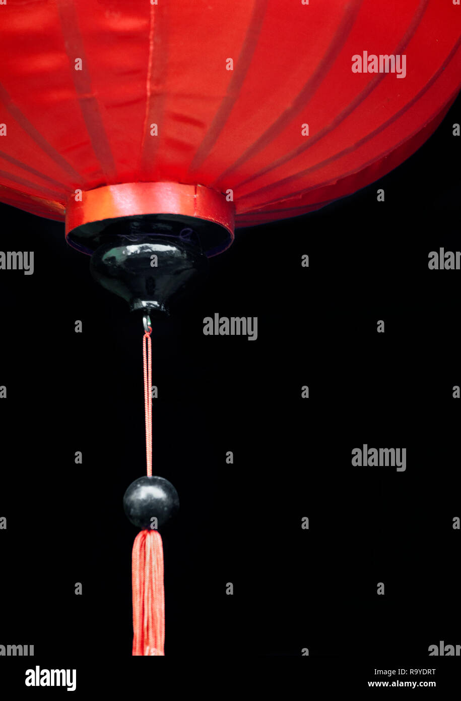 Red decorative Chinese lantern, view from below Stock Photo - Alamy