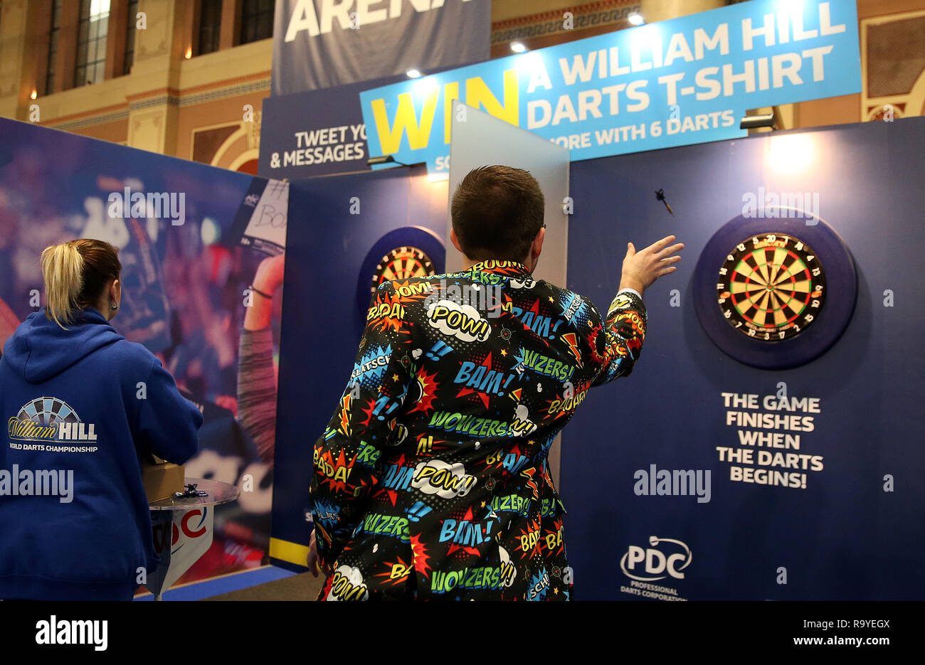 Darts fans during the world darts championship at alexandra palace hi ...