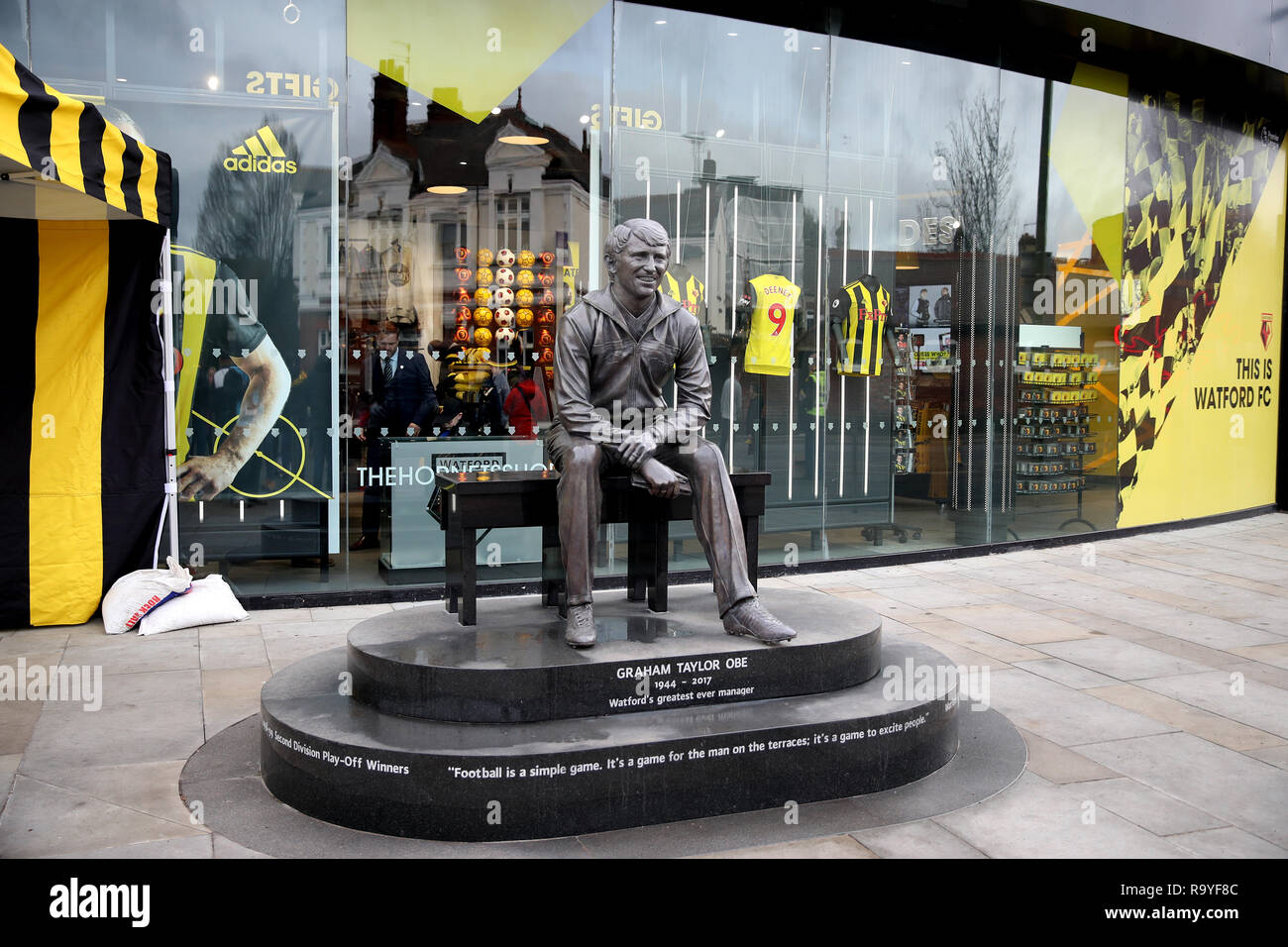 A view of the Graham Taylor statue before the Premier League match at ...