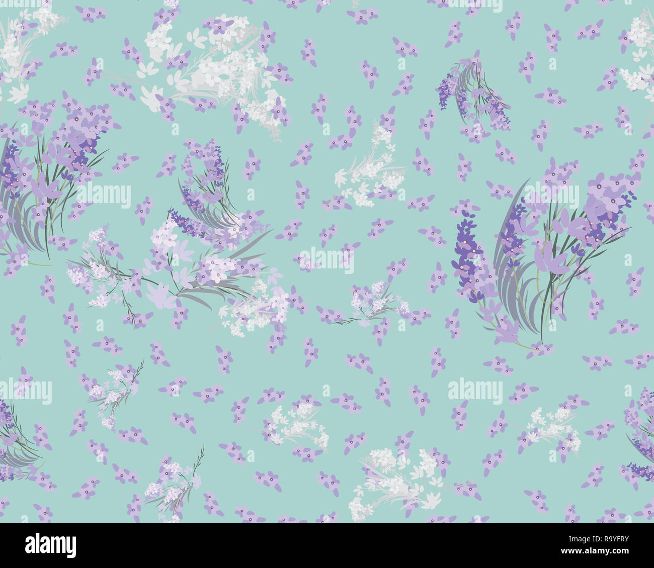 Floral lavender retro vintage background, illustration Stock Photo - Alamy