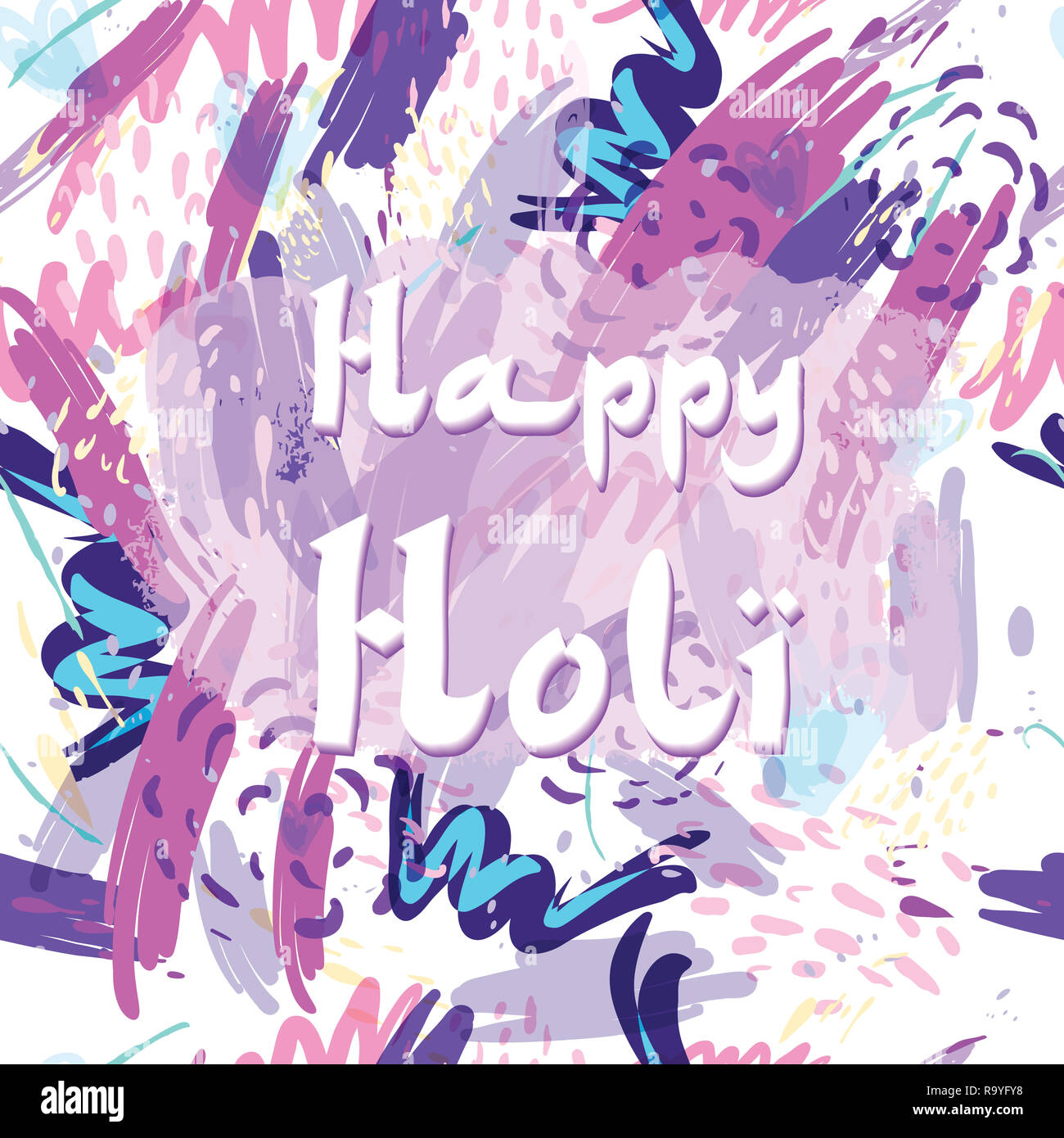 Abstract holiday background Happy Holi colors India. stained watercolor ...