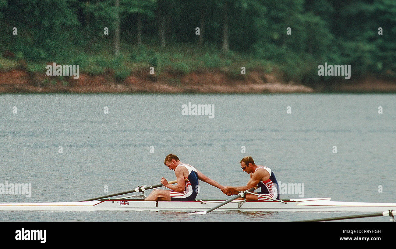 The final at the olympic rowing regatta at lake lanier hi-res stock ...