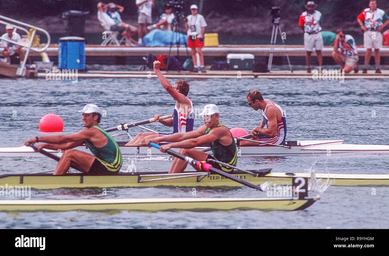 The final at the olympic rowing regatta at lake lanier hi-res stock ...