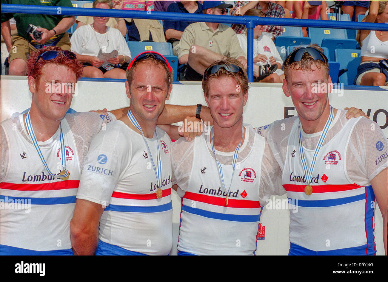St Catherines, CANADA, GBR M4- Gold Medalist, left to right, James ...