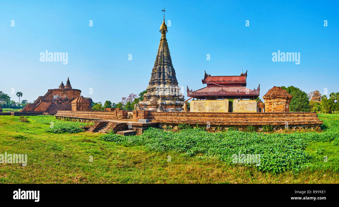 The ancient Buddhist compex of Lawka Dawtha Man Aung Pagoda is notable ...