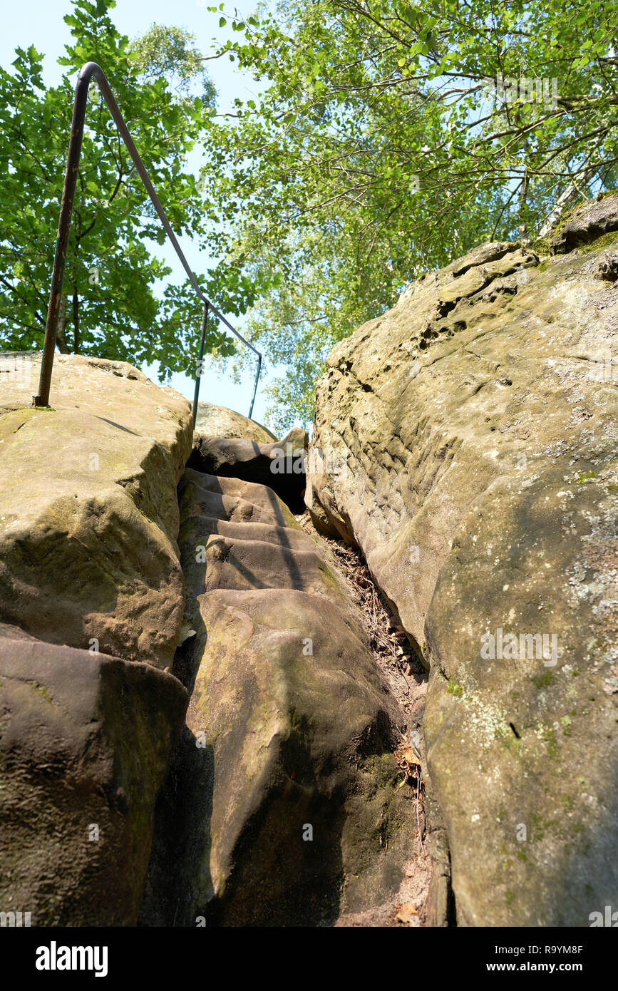 Trail at the Devil's Wall between Timmenrode and Blankenburg in the Harz Stock Photo - Alamy
