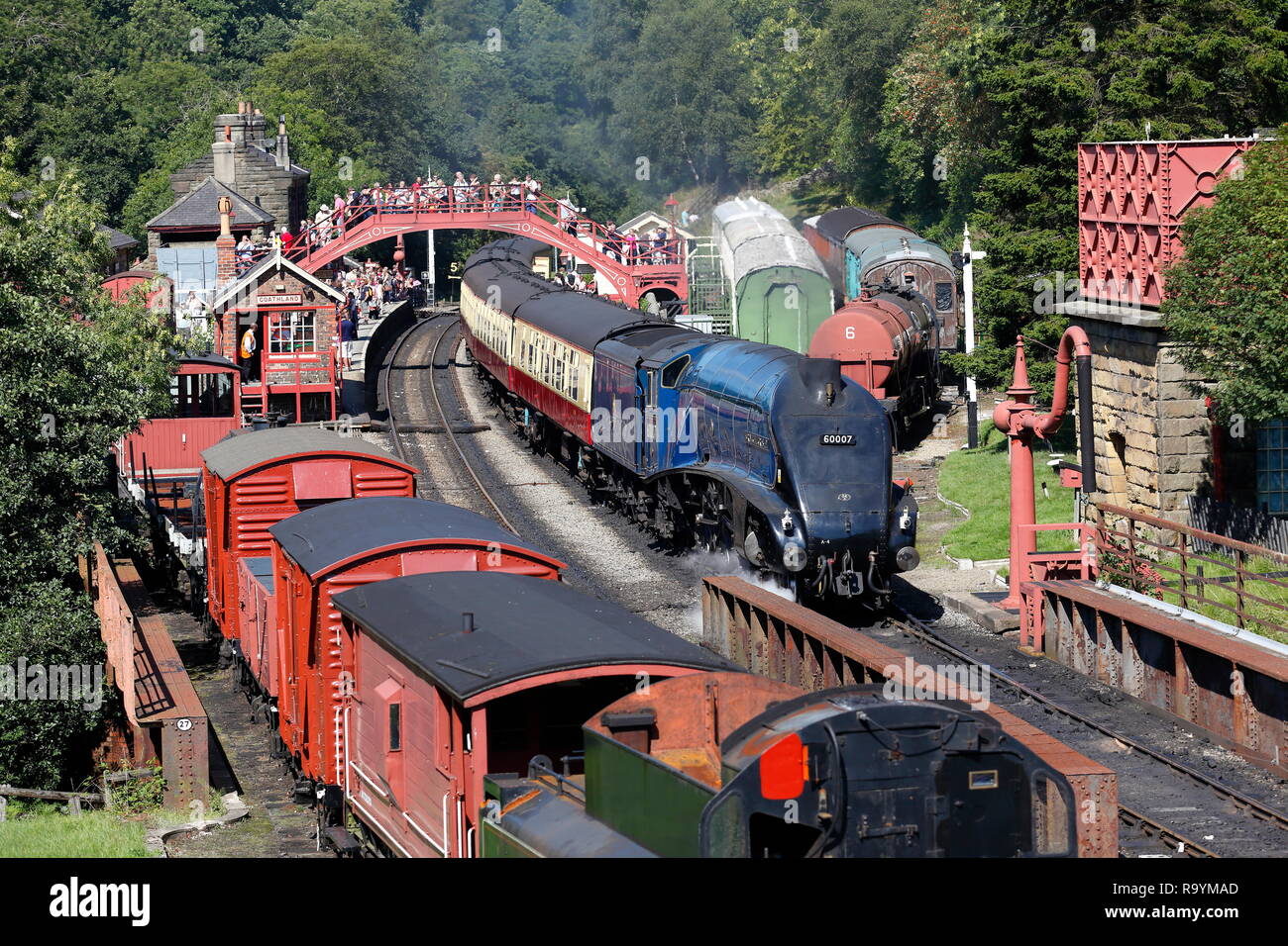 60007 Sir Nigel Gresley Steam Locomotive on the North Yorkshire Moors ...