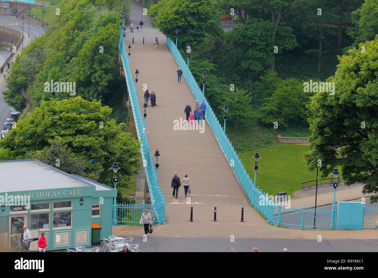 The Spa Bridge on the South Bay of Scarborough,North Yorkshire Stock ...