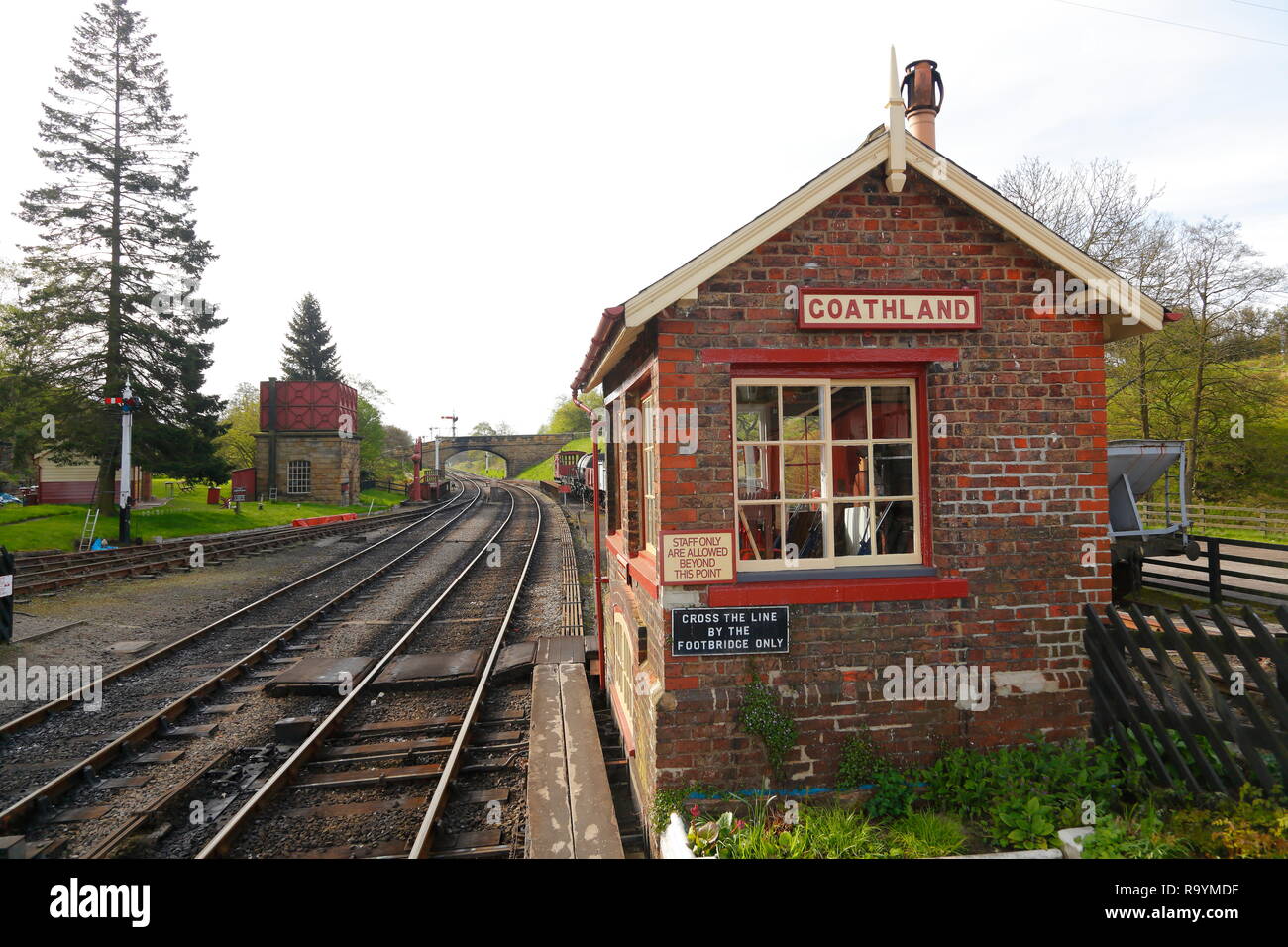 The signal box at Goathland Station on the North Yorkshire Moors ...