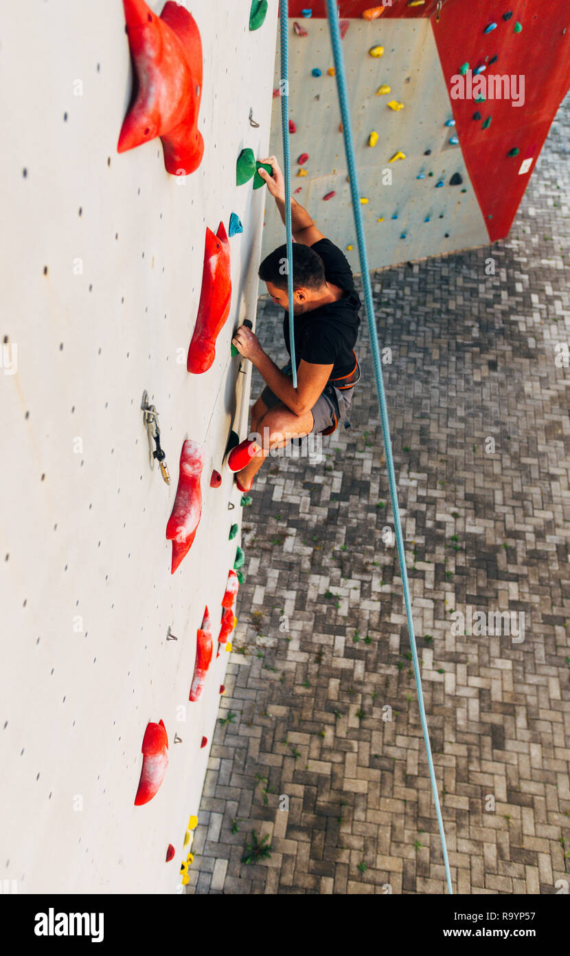 Belaying a climber indoor hi-res stock photography and images - Alamy