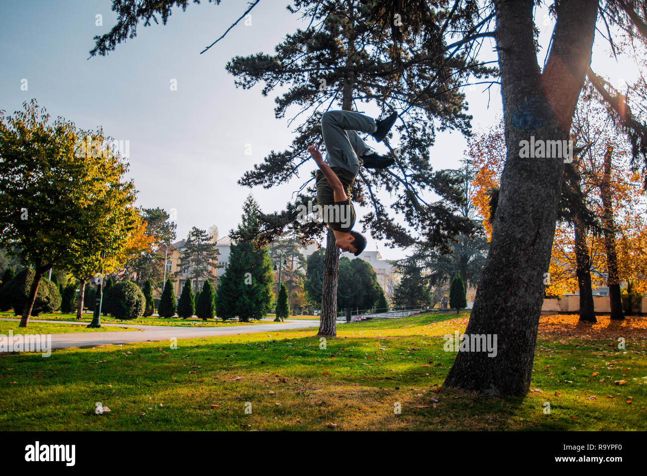 High jumping backflip hi-res stock photography and images - Alamy