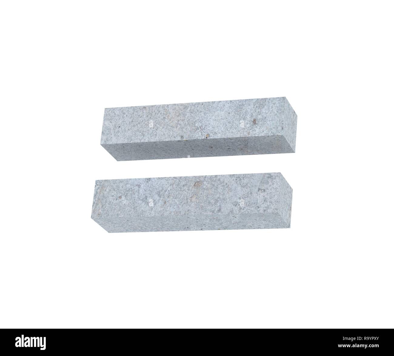 3D rendering concrete symbol - equal. 3D render Illustration Stock ...