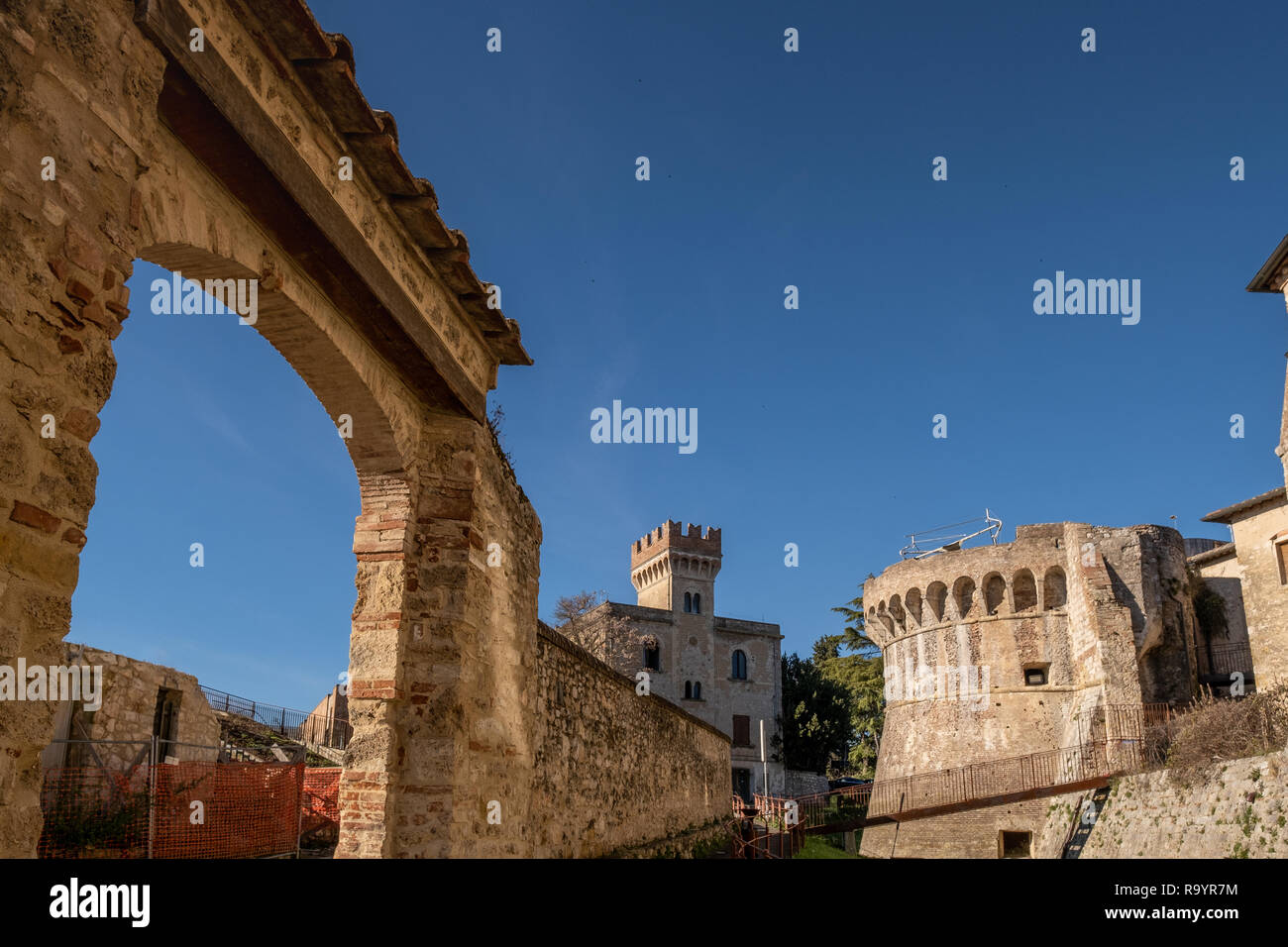 Porta Nuova (or Porta Salis) with the two Renaissance circular towers ...