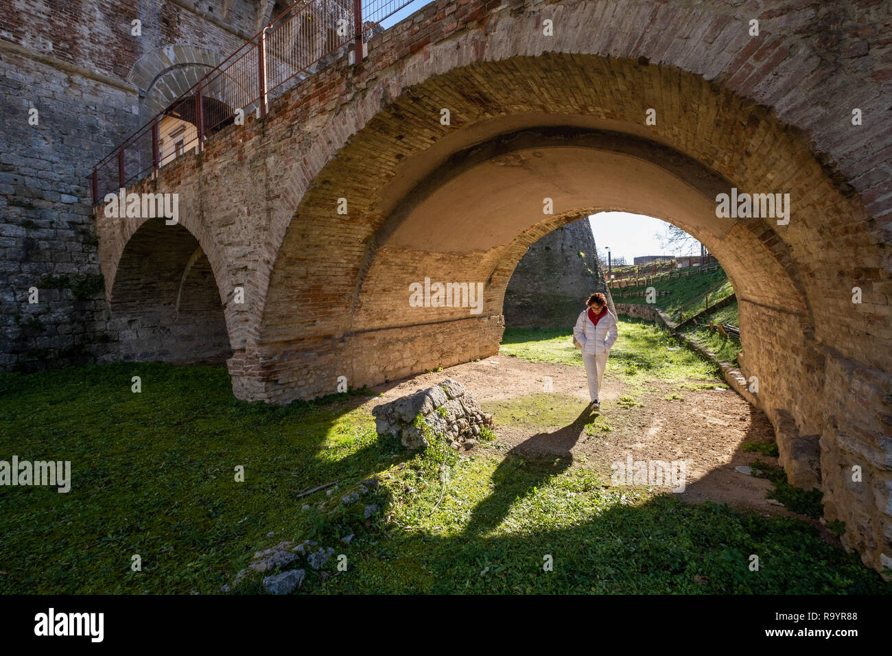 Porta Nuova (or Porta Salis) with the two Renaissance circular towers ...