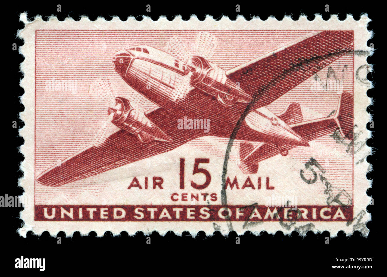 Us postage stamp airmail hi-res stock photography and images - Alamy
