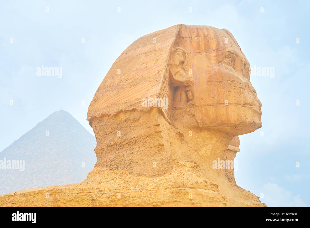 The human head of the Sphinx is a masterpiece of ancient Egyptian ...