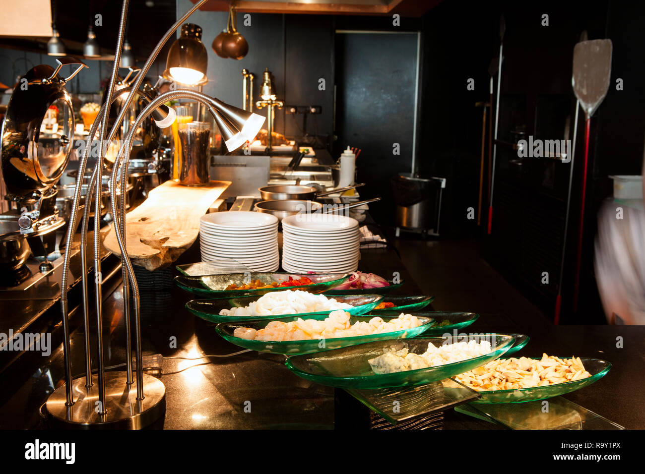 Breakfast is ready, the service,In the dining room Stock Photo - Alamy