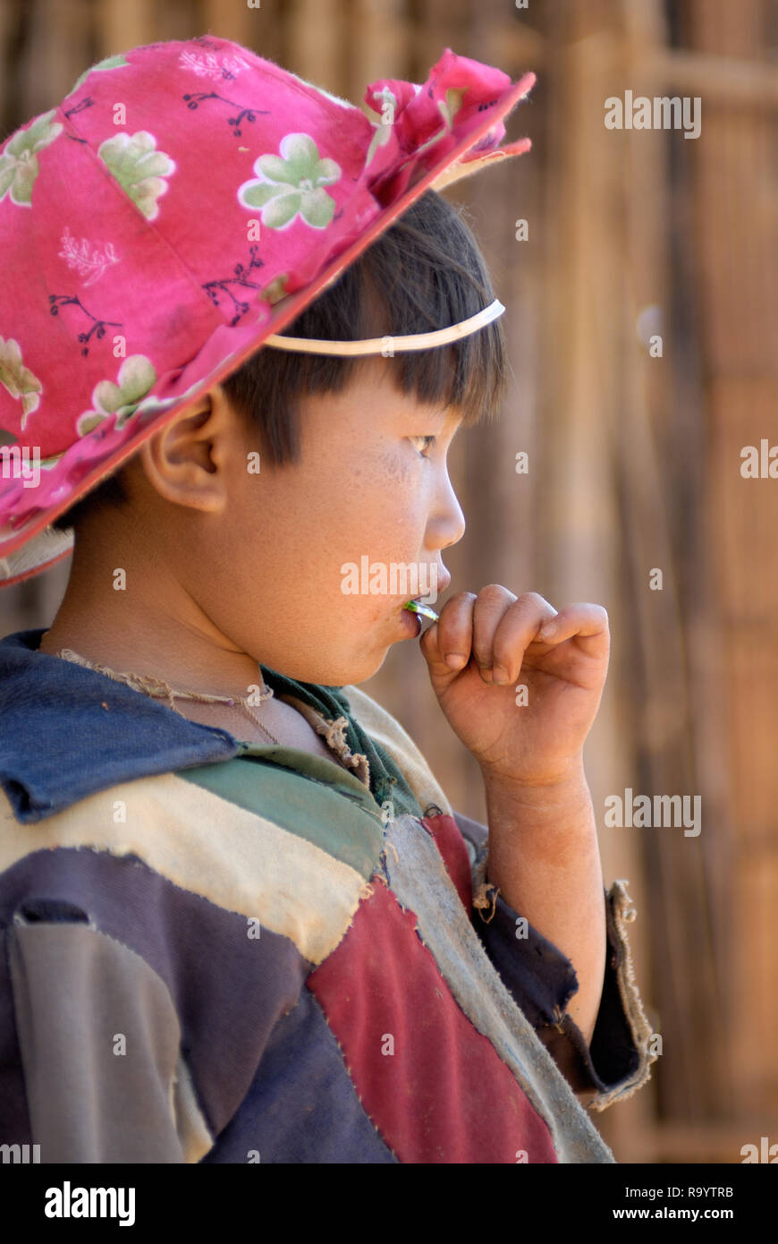 boy of Palaung tribe, Kalaw, Southern Shan State, Myanmar Stock Photo ...