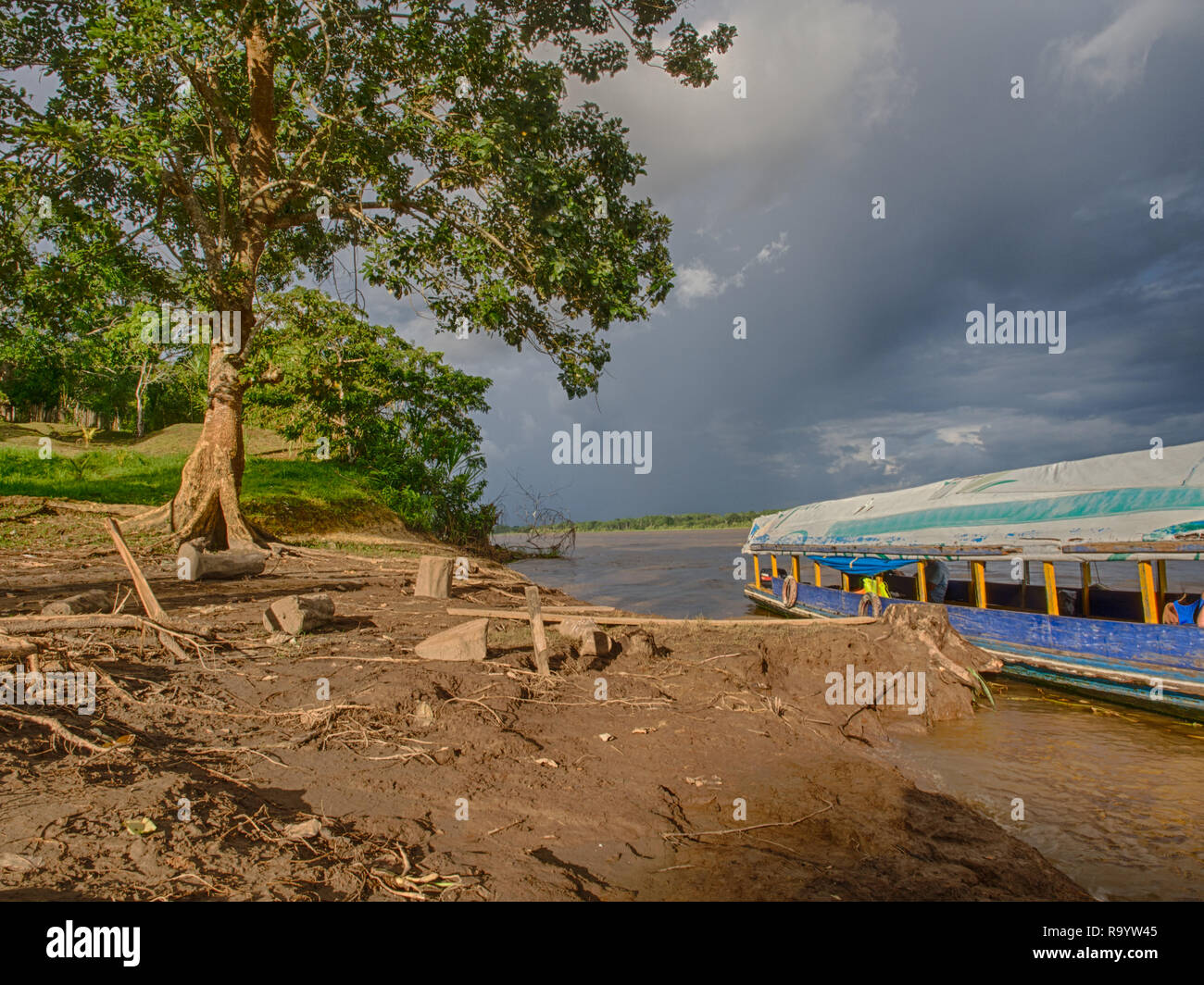 Iquitos, Peru - May 15, 2016: View of the Amazon River in the Amazon ...