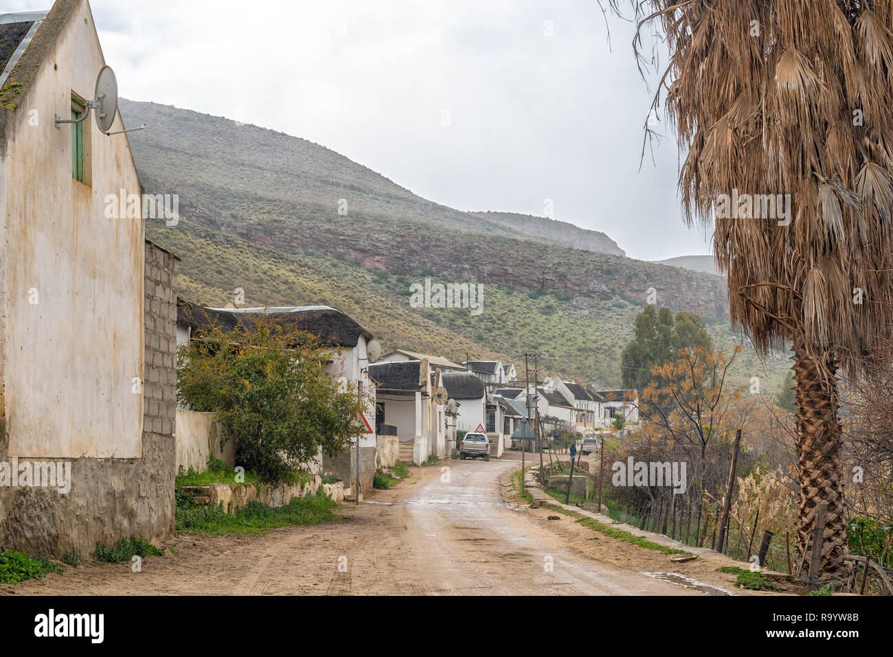 WUPPERTHAL, SOUTH AFRICA, AUGUST 27, 2018: A street scene, with ...
