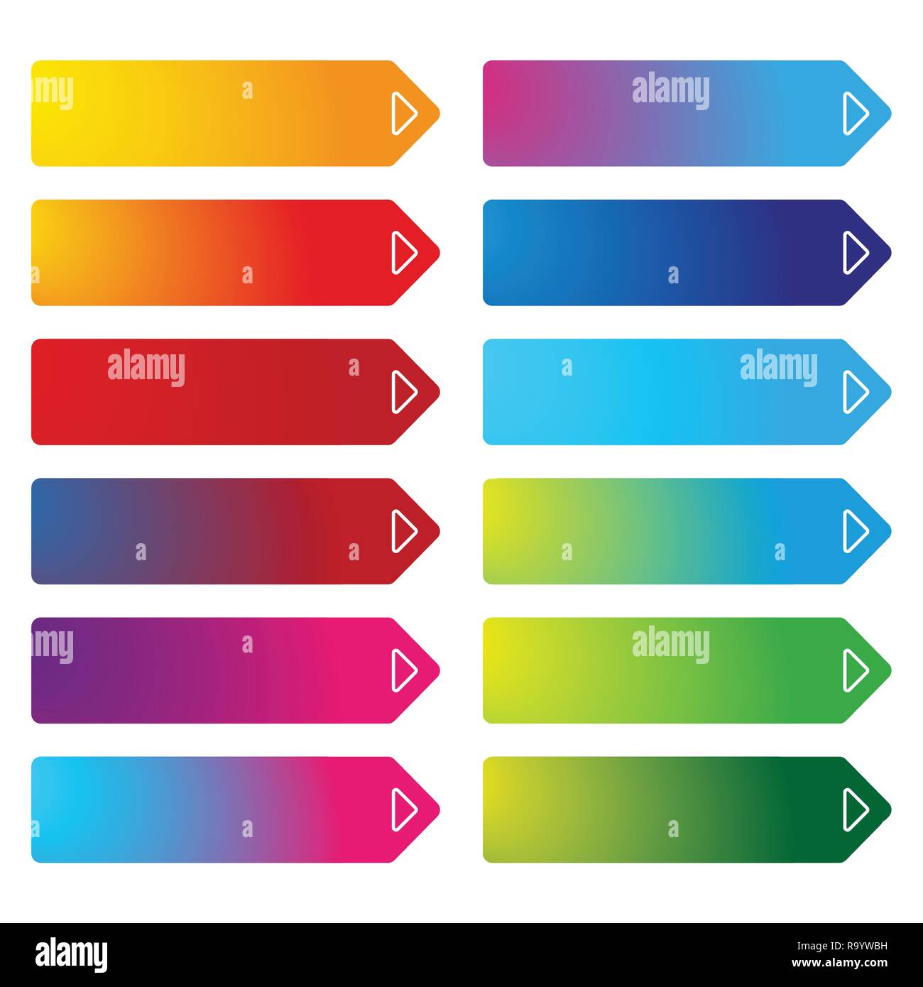 Colorful empty web button set Stock Vector Image & Art - Alamy